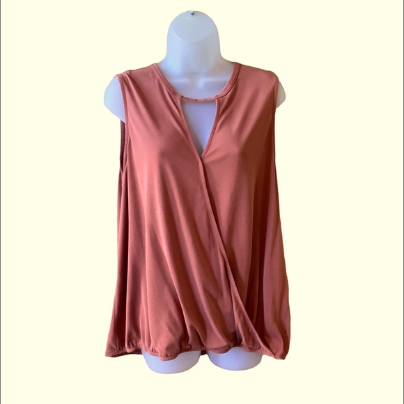 Moa Moa | Tops | Moa Moa Top Rust Color Ballet Wrap With Cutout Plus ...